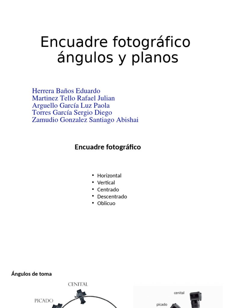 Fotografía_encuadre Fotográfico Con Ángulos y Planos | PDF | Color | Imagen