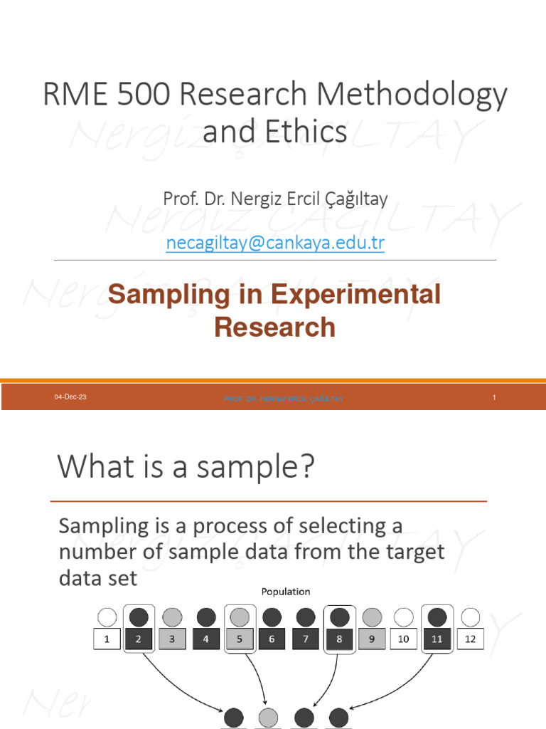 Sampling | PDF | Sampling (Statistics) | Science