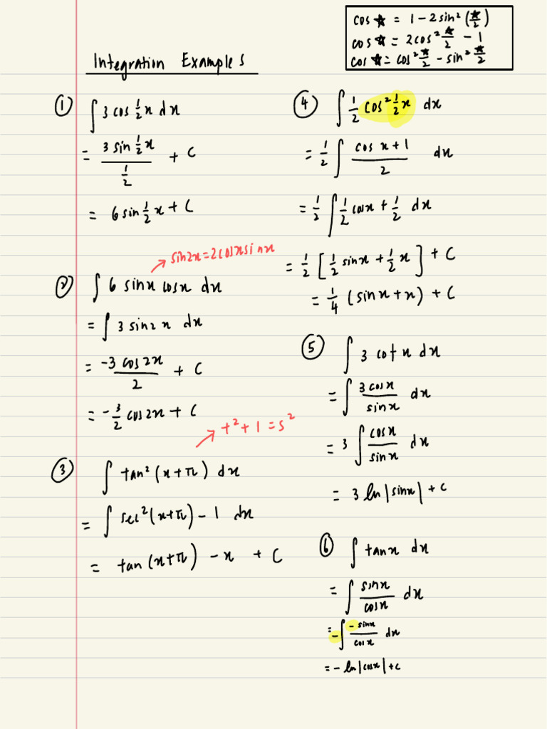 Integration Further Maths (A-LEVEL) | PDF