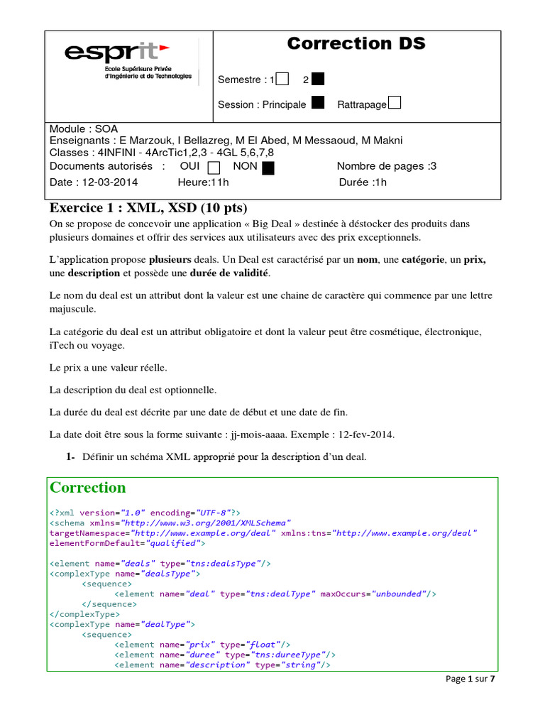 Correction DS SOA Mars 2014 1 | PDF