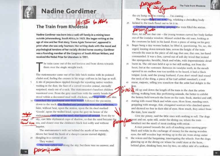 Personification in "The Train from Rhodesia" | PDF