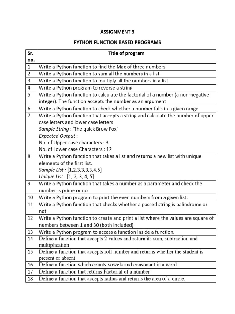 Python Assignment 3 And 4 Pdf Computer File Function Mathematics 2534