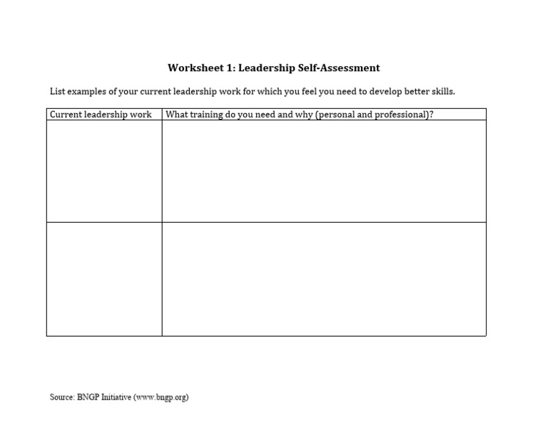 W1 Leadership SEL ASSESSMENT Worksheet | PDF