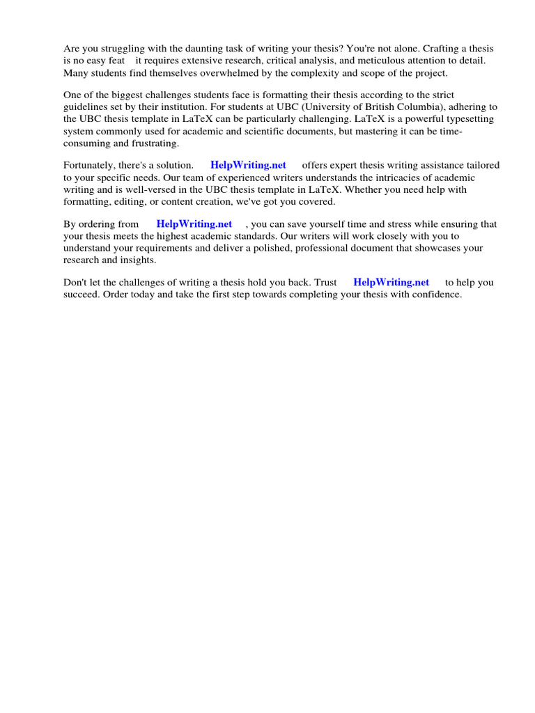 Ubc Thesis Template Latex | PDF | Thesis | Te X