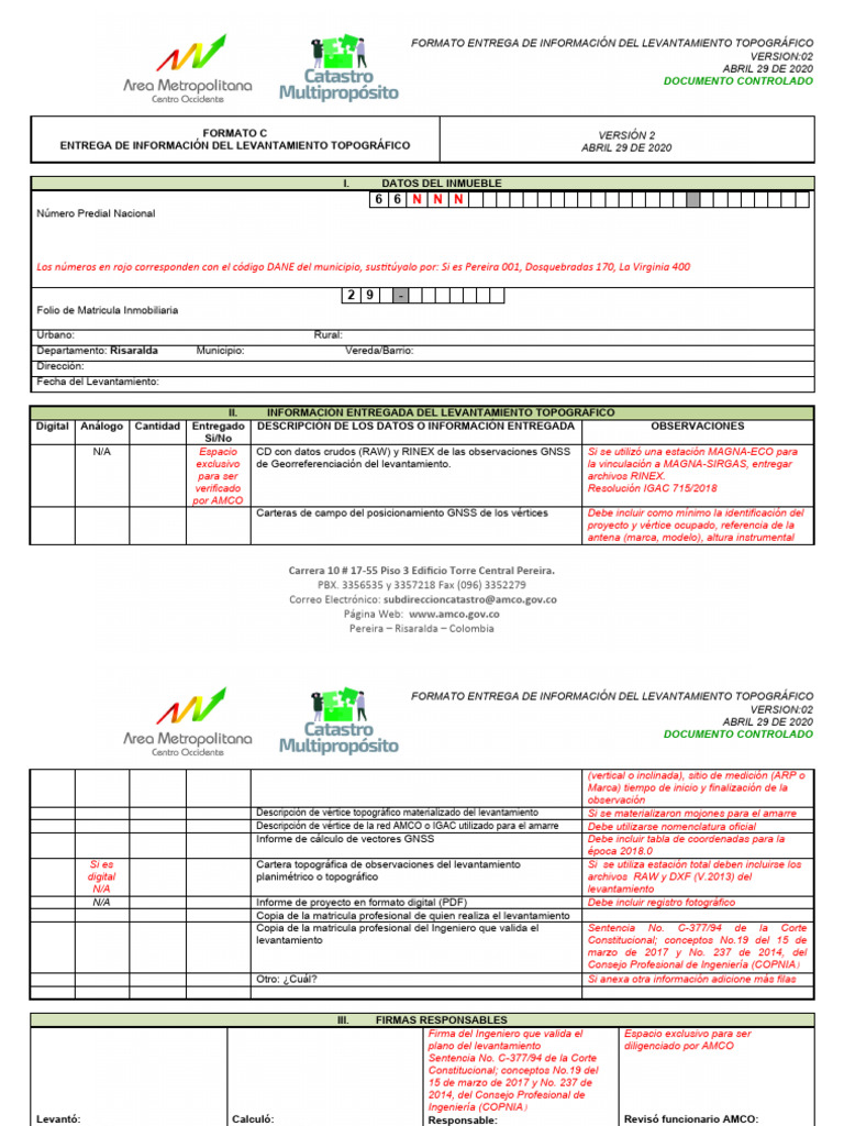 Formato C Entrega de Informacion - v2 | PDF | Informática
