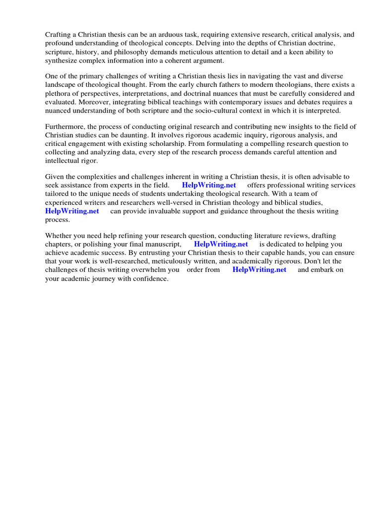 Christian Thesis | PDF | Justification (Theology) | Sola Fide