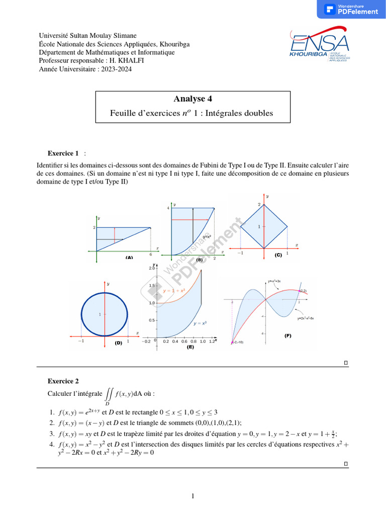 Intégrales Doubles et Volumes | PDF | Intégral | Mathématiques