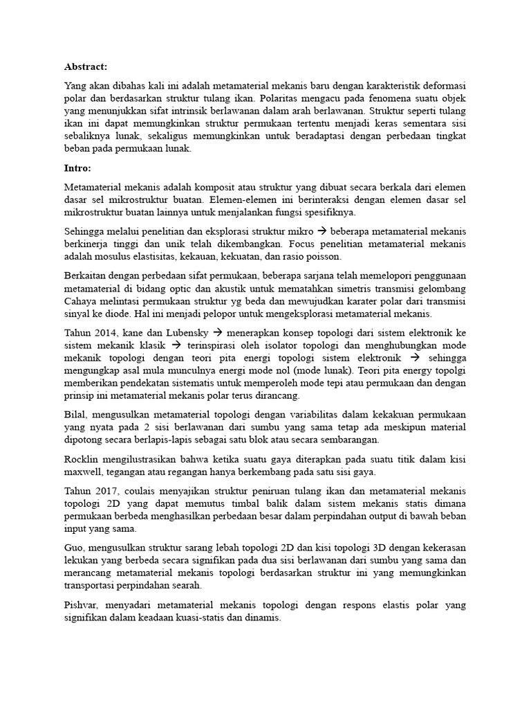 Abstrak Dan Intro Mekpat Presen | PDF