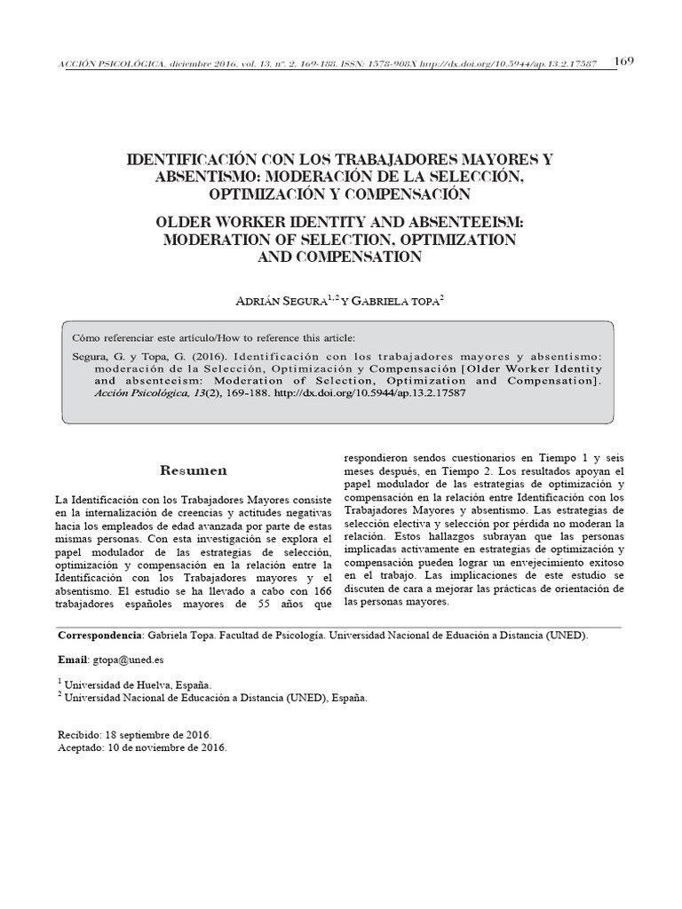 MODELO SOC | PDF | Vejez | Envejecimiento