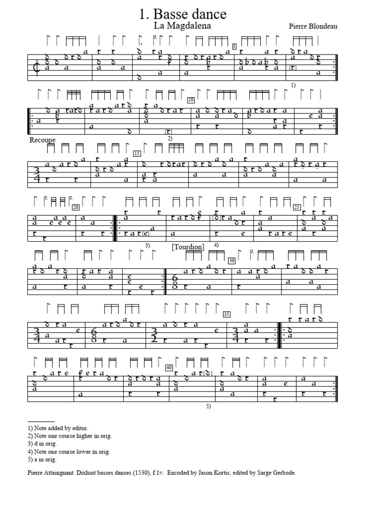 01 Basse Dance La Magdalena Blondeau | PDF | Dances