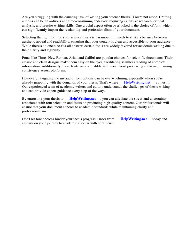 Font for Science Thesis | PDF | Typefaces | Note (Typography)