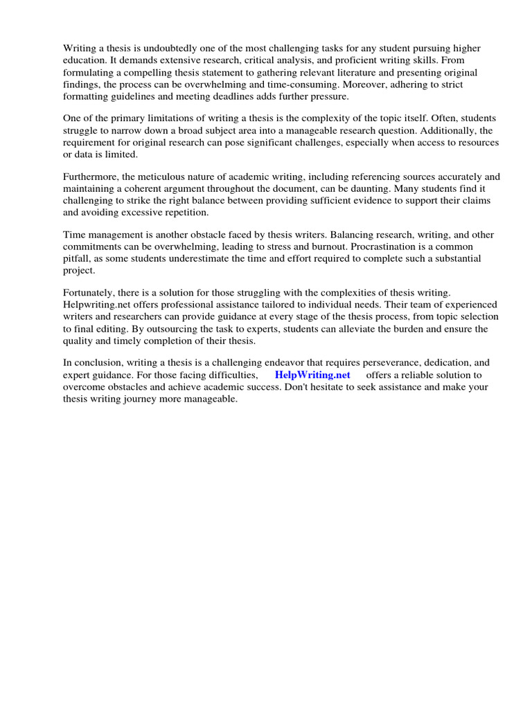 Limitation of Doing Thesis | PDF | Sampling (Statistics) | Methodology