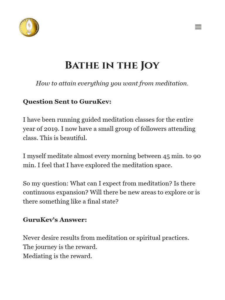 Bathe in The Joy - GuruKev | PDF | Career & Growth | Self-Improvement