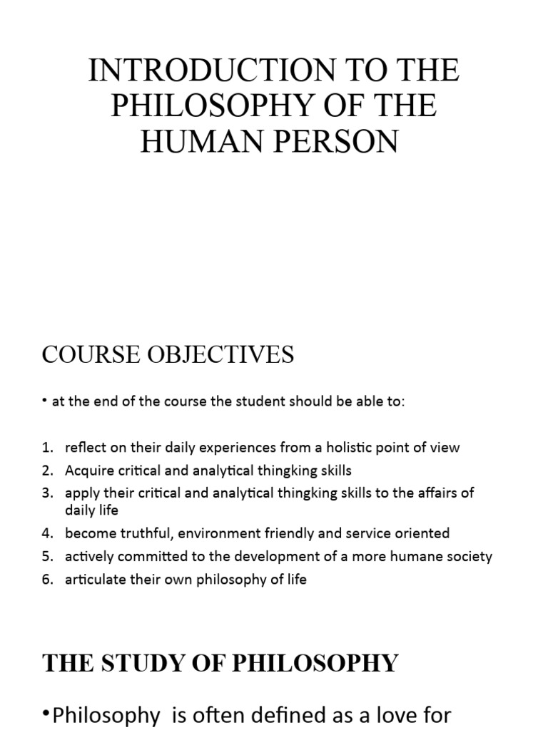 Introduction To The Philosophy of The Human Person | PDF | Knowledge | Thought