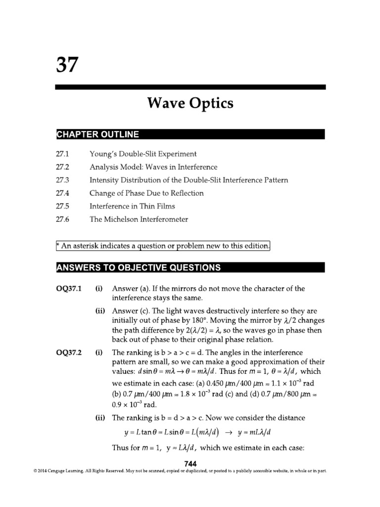 ch-37 Wave Optic | PDF