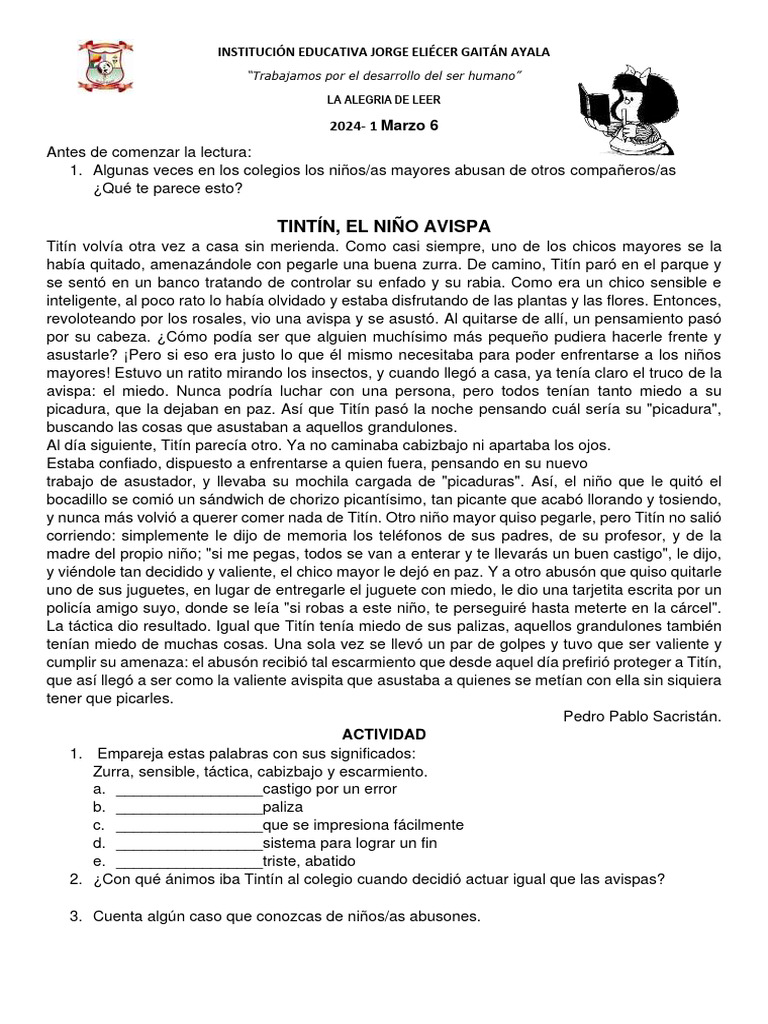Lecturas 4 5 Y Aa Marzo 1 1 4 Pdf Monedas