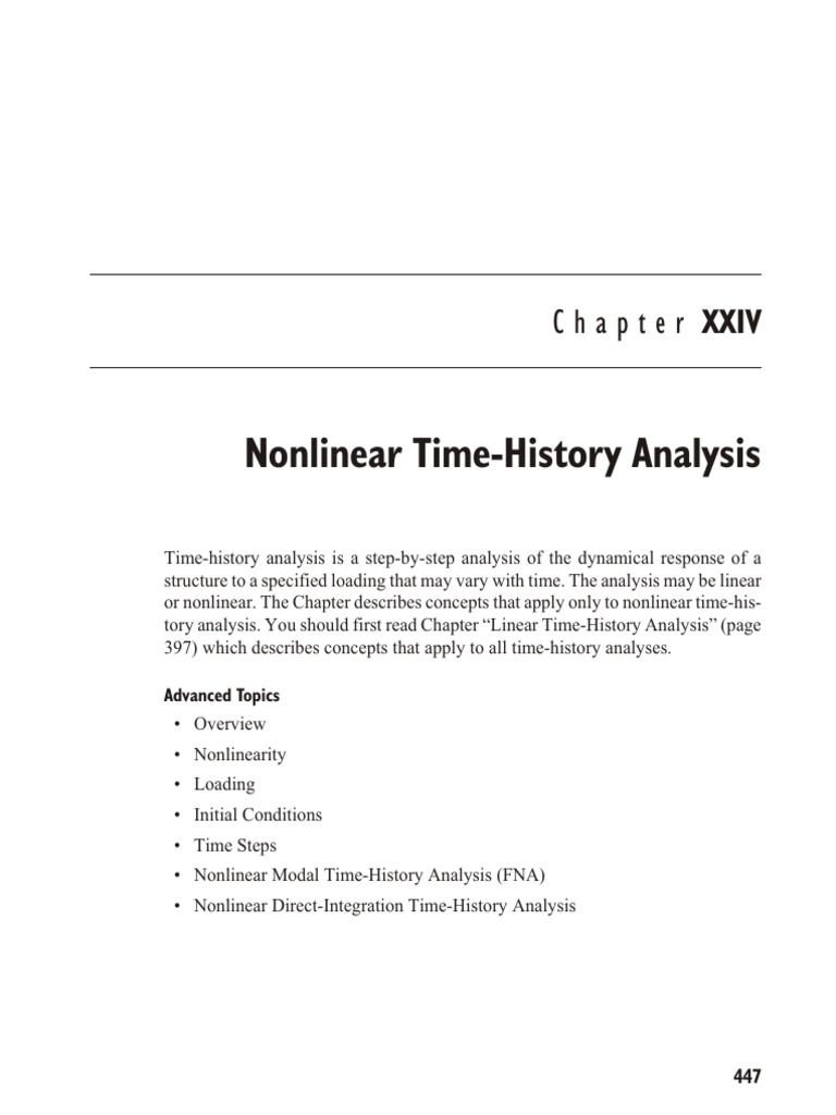 Manual Nonlinear Time History Analysis Pdf Nonlinear System