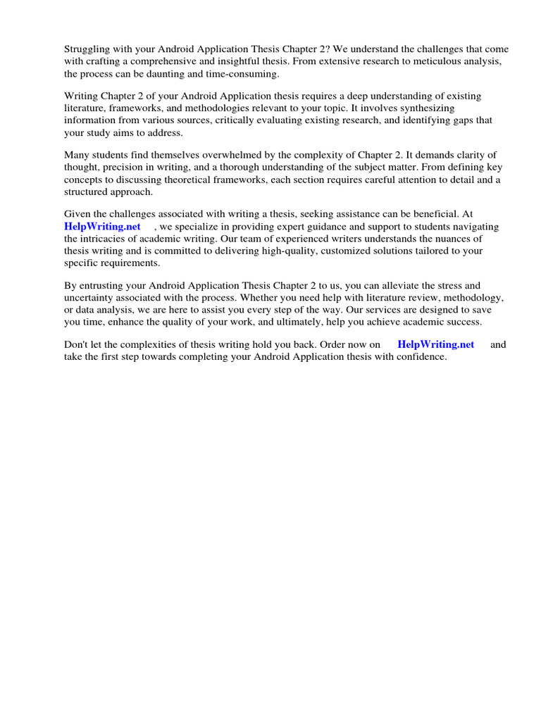 Android Application Thesis Chapter 2 | PDF