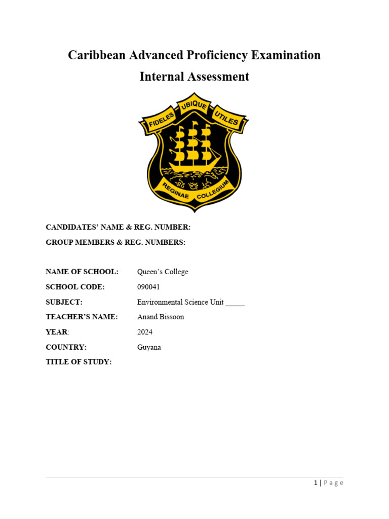 Template For Envi Sba | PDF
