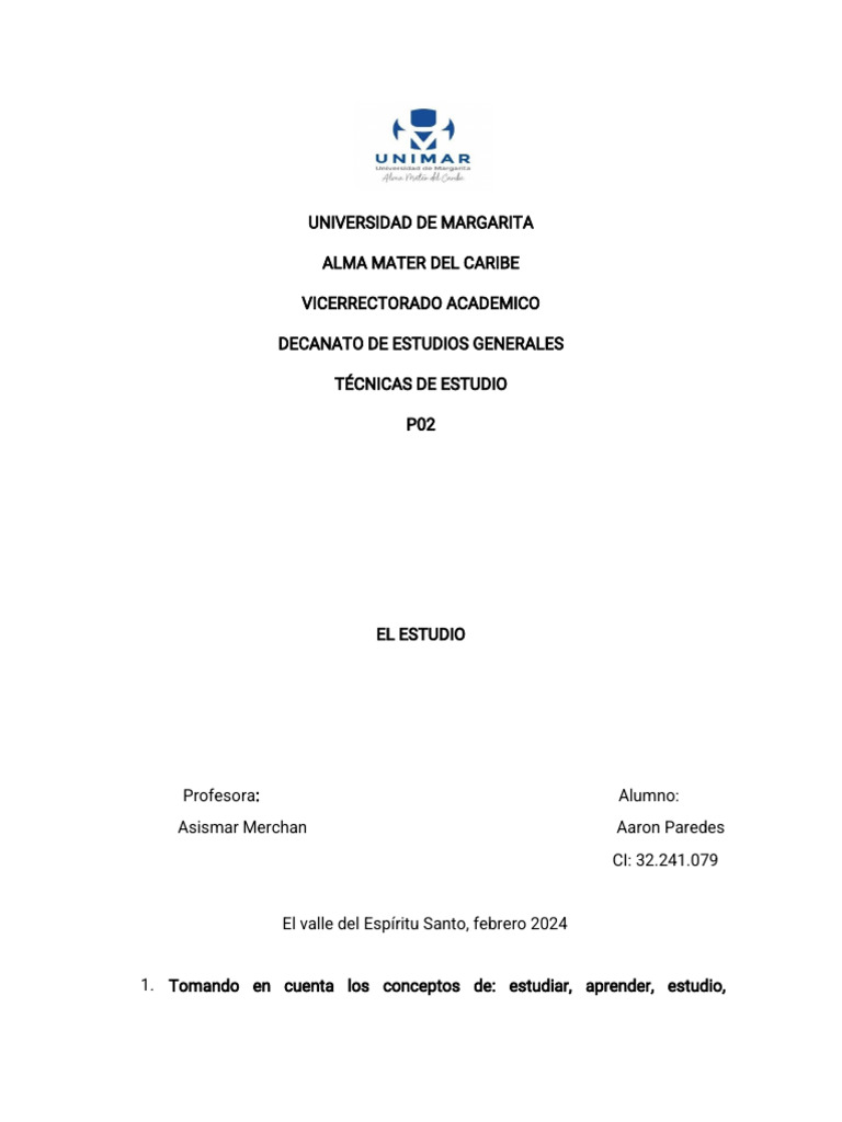 El Estudio, Aaron Paredes | PDF