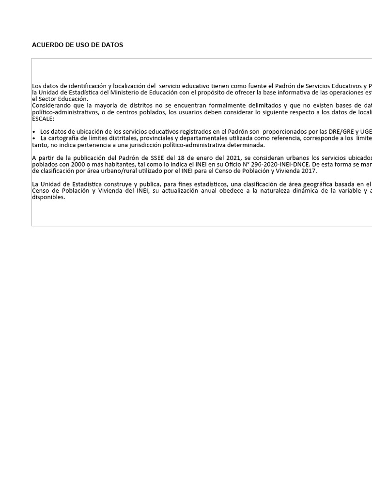 Especificacion de La Tabla de Datos Padron Web | PDF | Tecnologías de la información | Informática