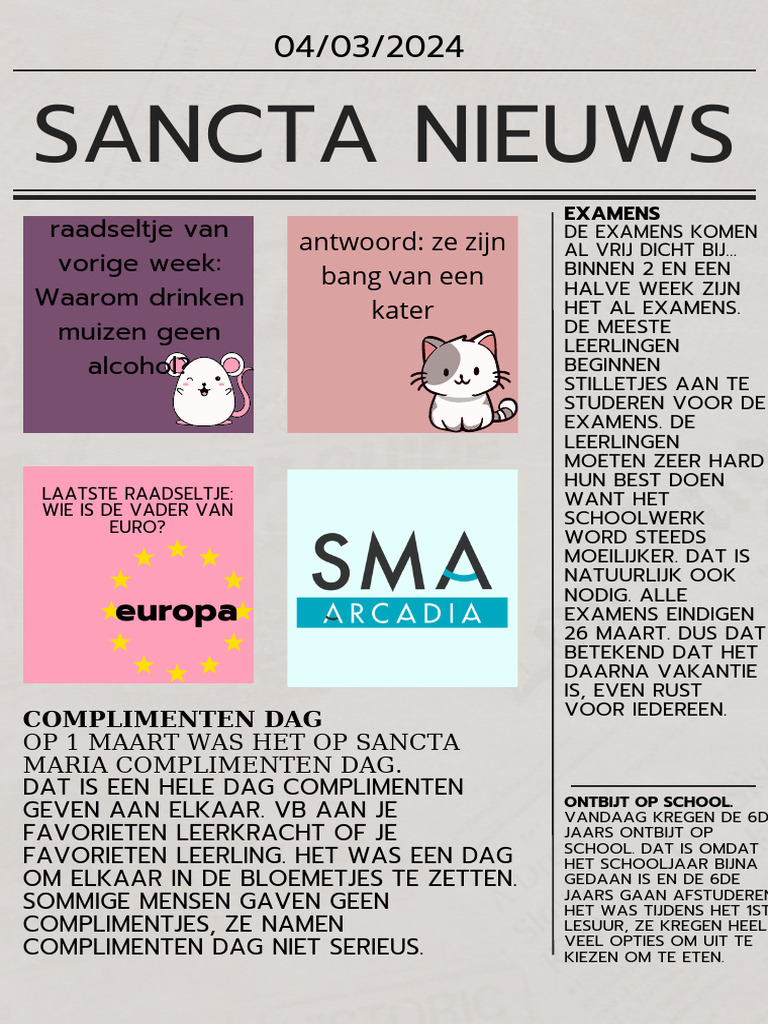 Nieuwsbrief Week 3 2 | PDF