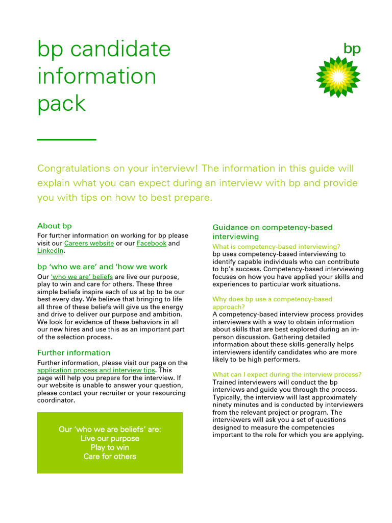 Candidate Information Pack | PDF | Recruitment | Information