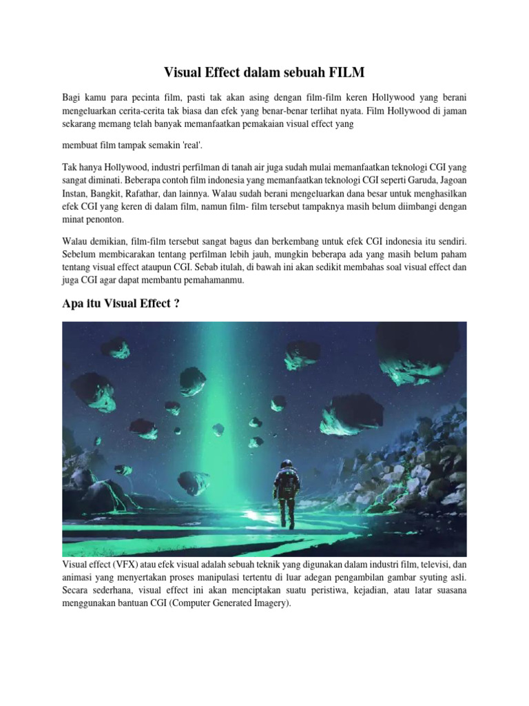 Visual Effect Dalam Sebuah FILM | PDF