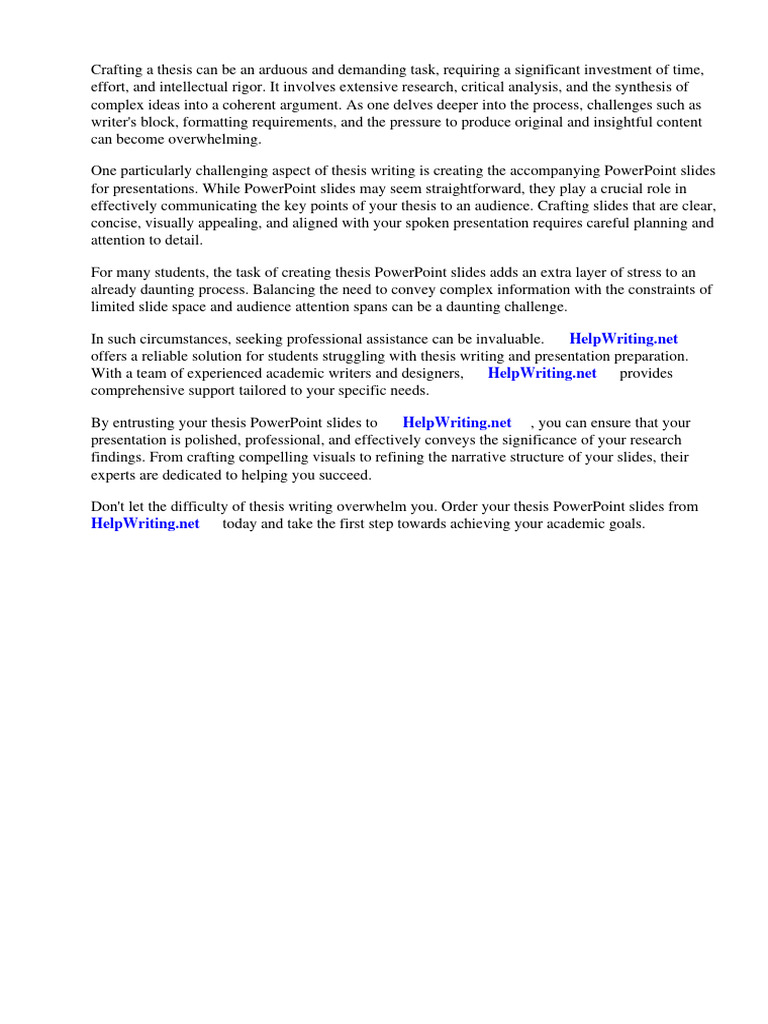 Thesis Slide Powerpoint | PDF | Thesis | Microsoft Power Point