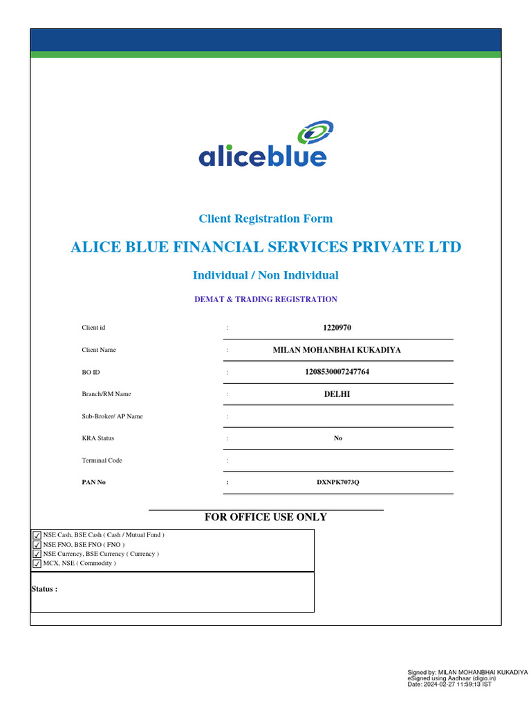 Client Registration & KYC Form Guide | PDF | Identity Document | Stocks