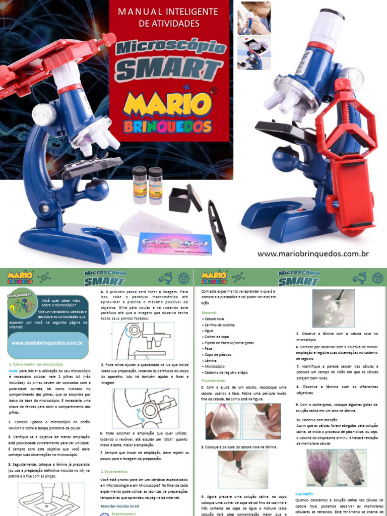 Manual Microscopio Brinquedo (Português Brasil) | PDF | Célula ...
