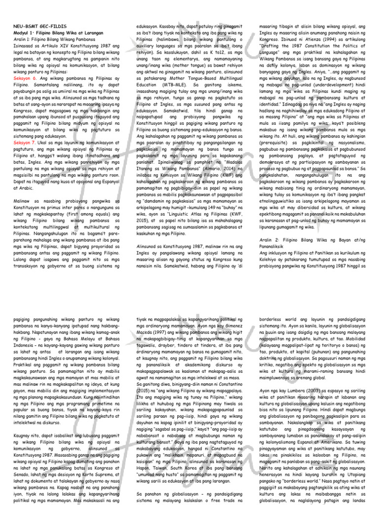 FILDIS Midterm Transes | PDF