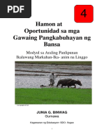 AP4 Q2 Mod5 Hamon at Oportunidad Gawaing Pangkabuhayan NG Bansa v3 | PDF
