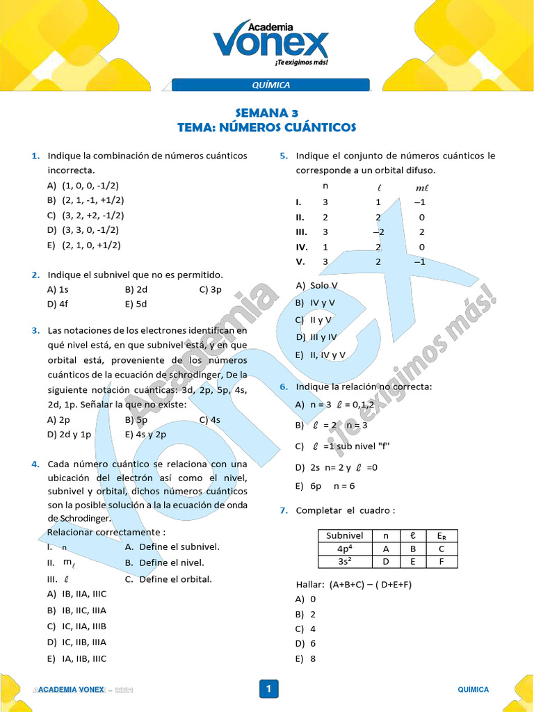 An SM Qu 23 Ii S3 Vc. | PDF | Orbital atómico | Electrón