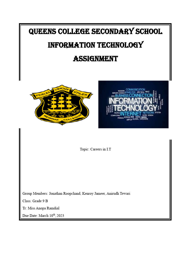 Information Technology Assignment | PDF | Databases | Computer Network
