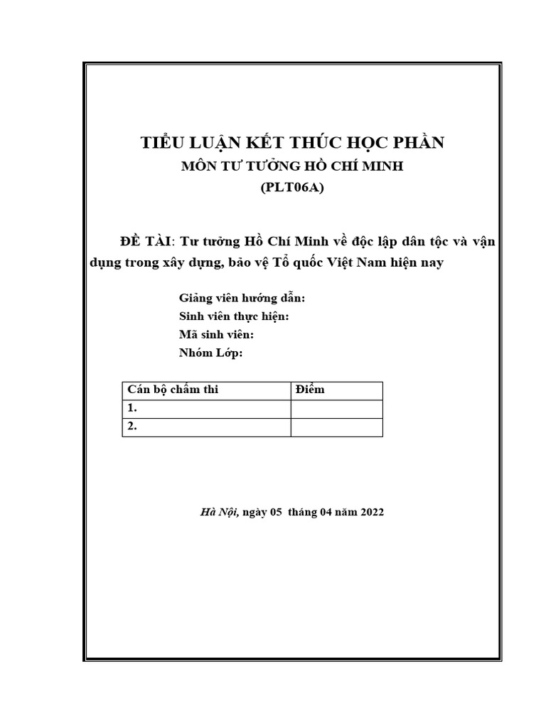 Tieu Luan TTHCM 6034 | PDF