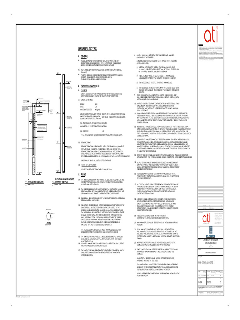 S-006-Pile General Notes | PDF