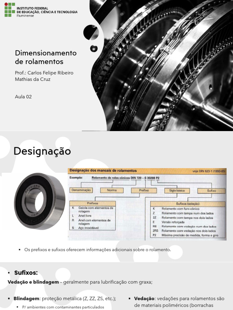 Dimensionamento de Rolamentos | PDF | Tecnologia e Engenharia