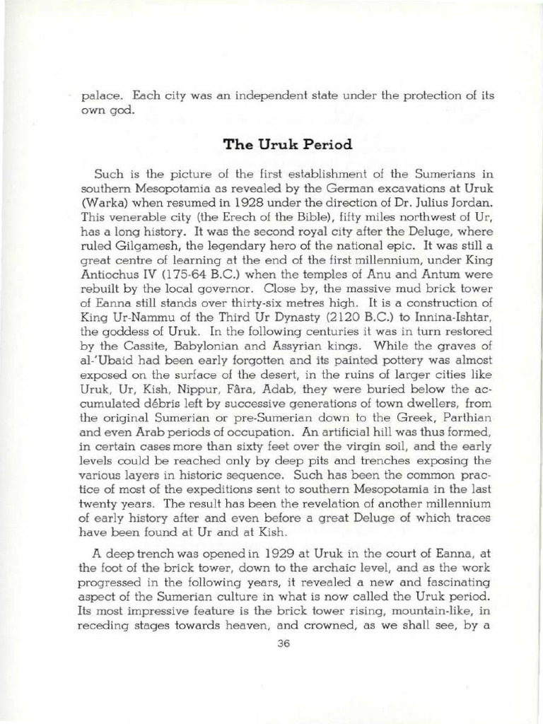 Uruk Period | PDF | Ur | Archaeology Of Iraq