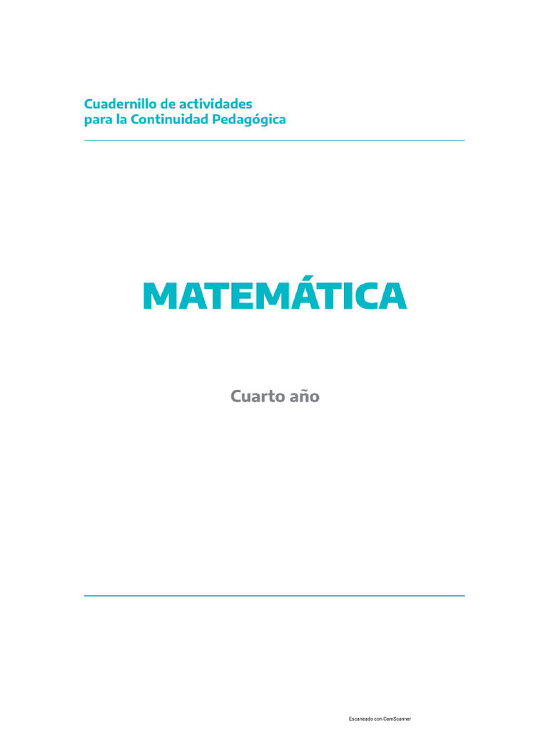 Matemática 4to | PDF