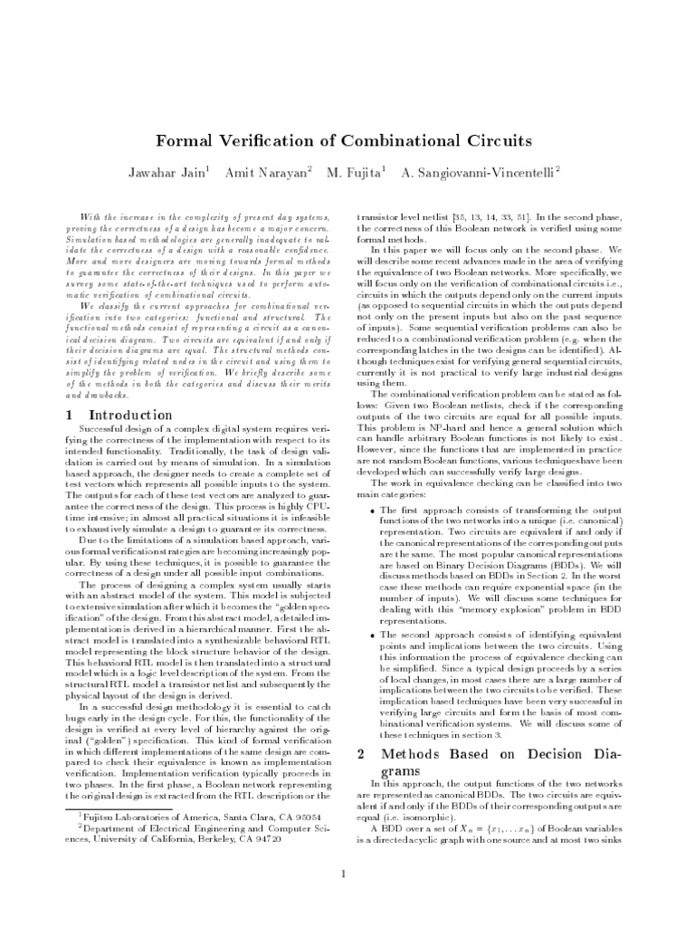 Formal Verification of Combinational Cir | PDF | Mathematics | Theoretical Computer Science