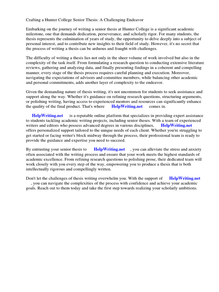 Hunter College Senior Thesis | PDF | Pottery | Thesis