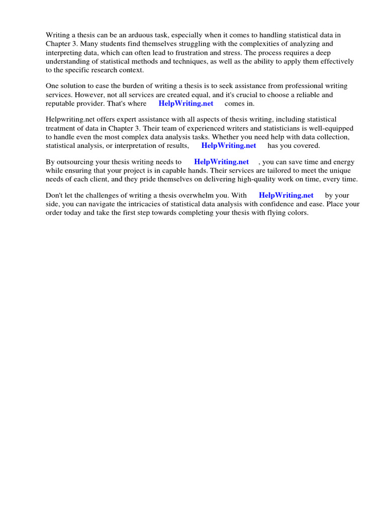 Sample Thesis Chapter 3 Statistical Treatment of Data | PDF ...