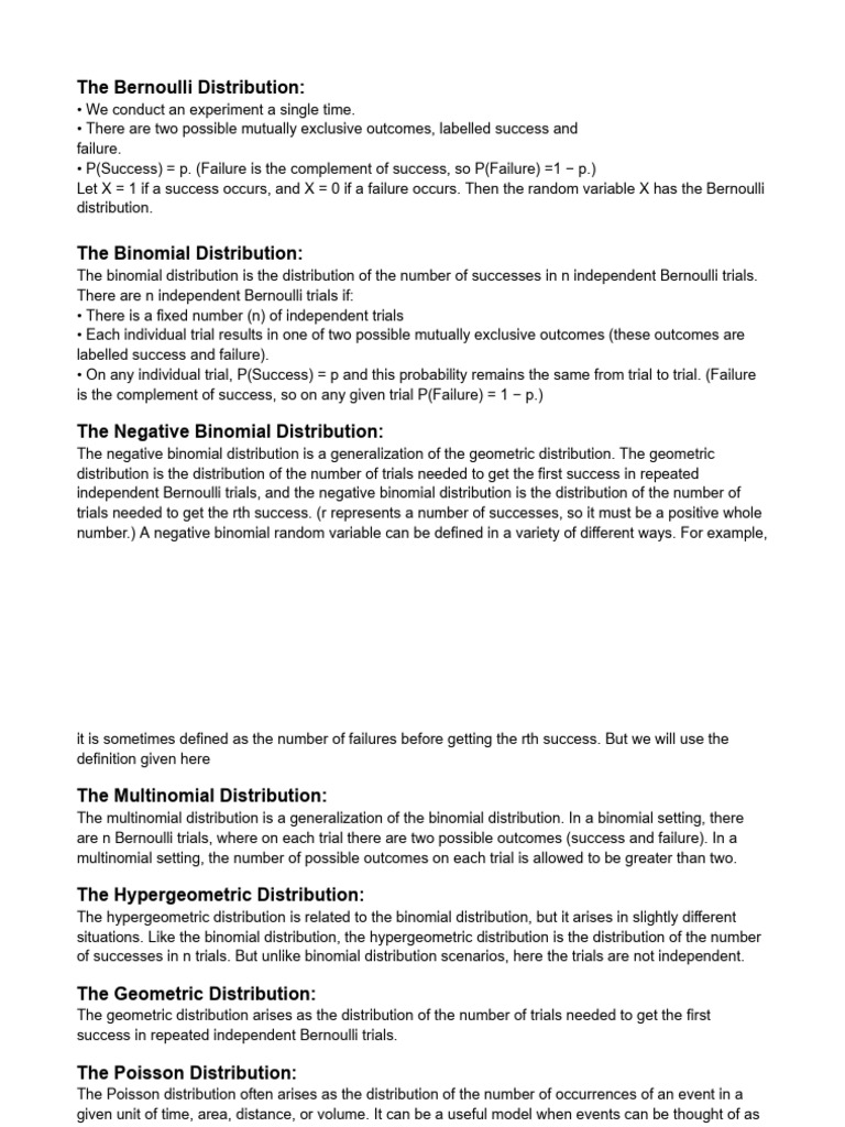 Probability Distributions | PDF | Probability Distribution | Poisson Distribution