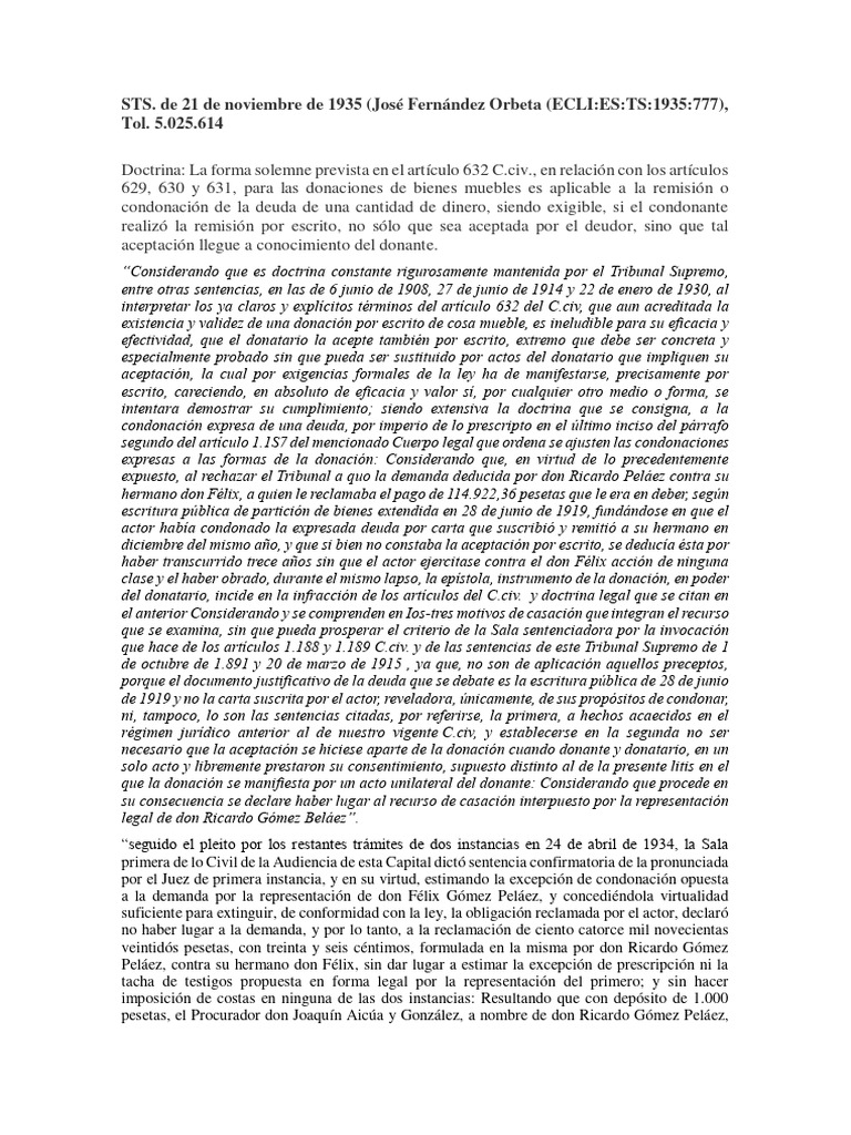 Sentencia de Lectura Obligatoria | PDF