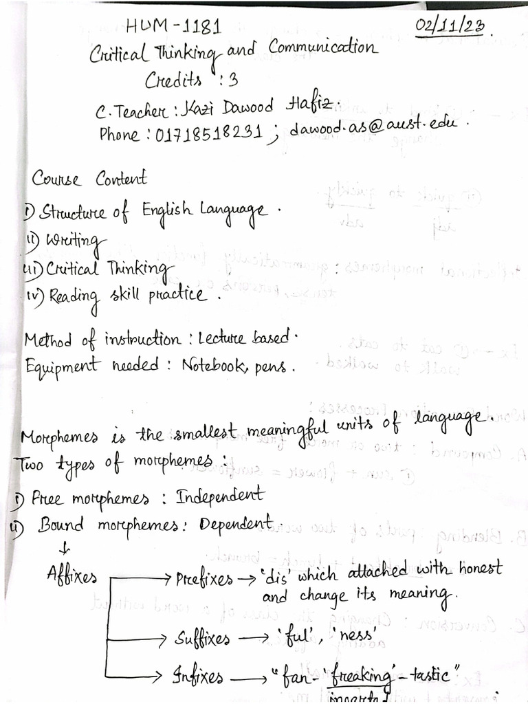 HUM - Full Note | PDF