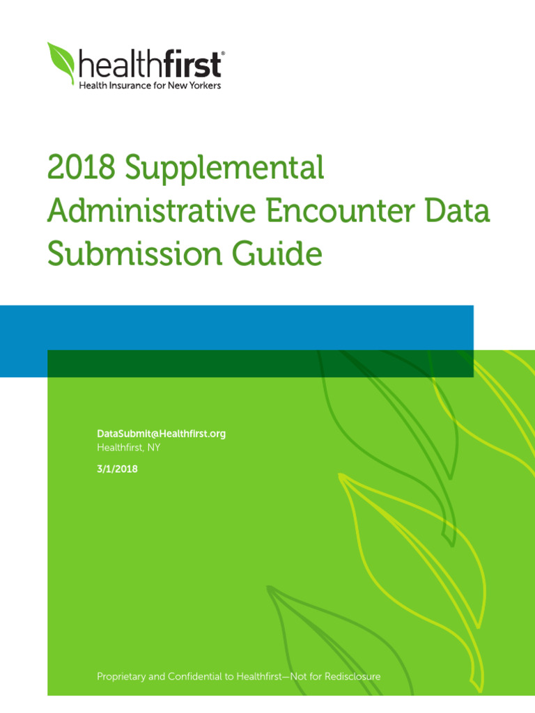 Healthfirst Encounter Data Submission Guide | PDF