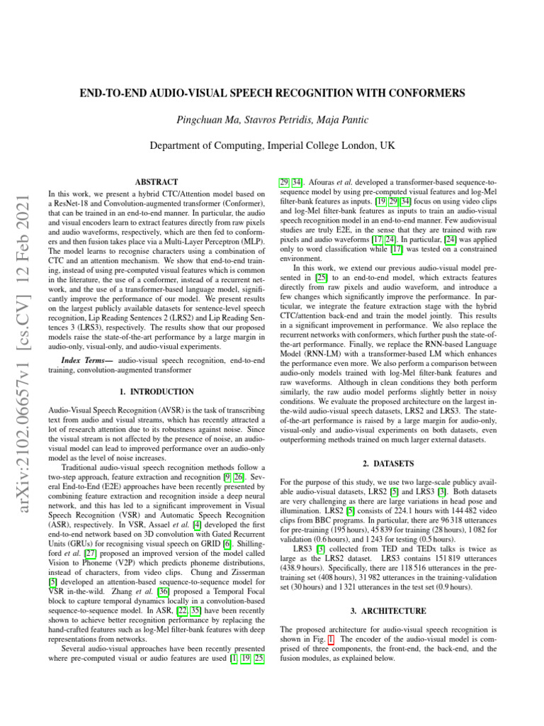 Hyb Conformer | PDF | Speech Recognition | Applied Mathematics