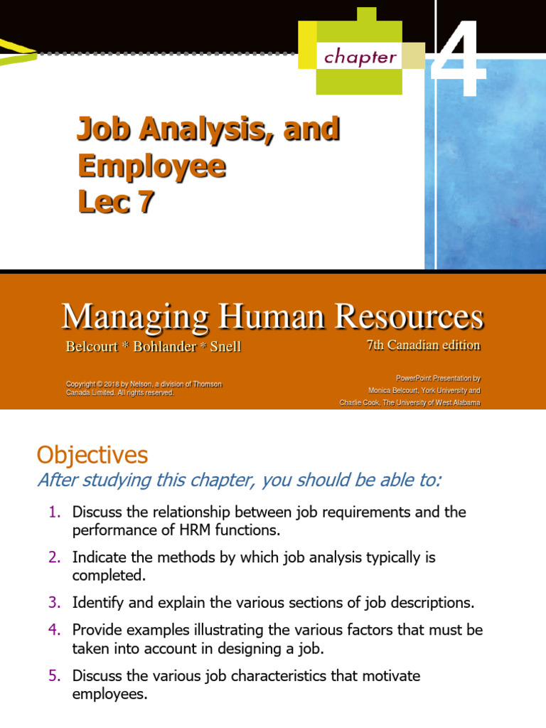 Chapter 4-Job Analysis, Employee Involvement,Lec 5,6 | PDF