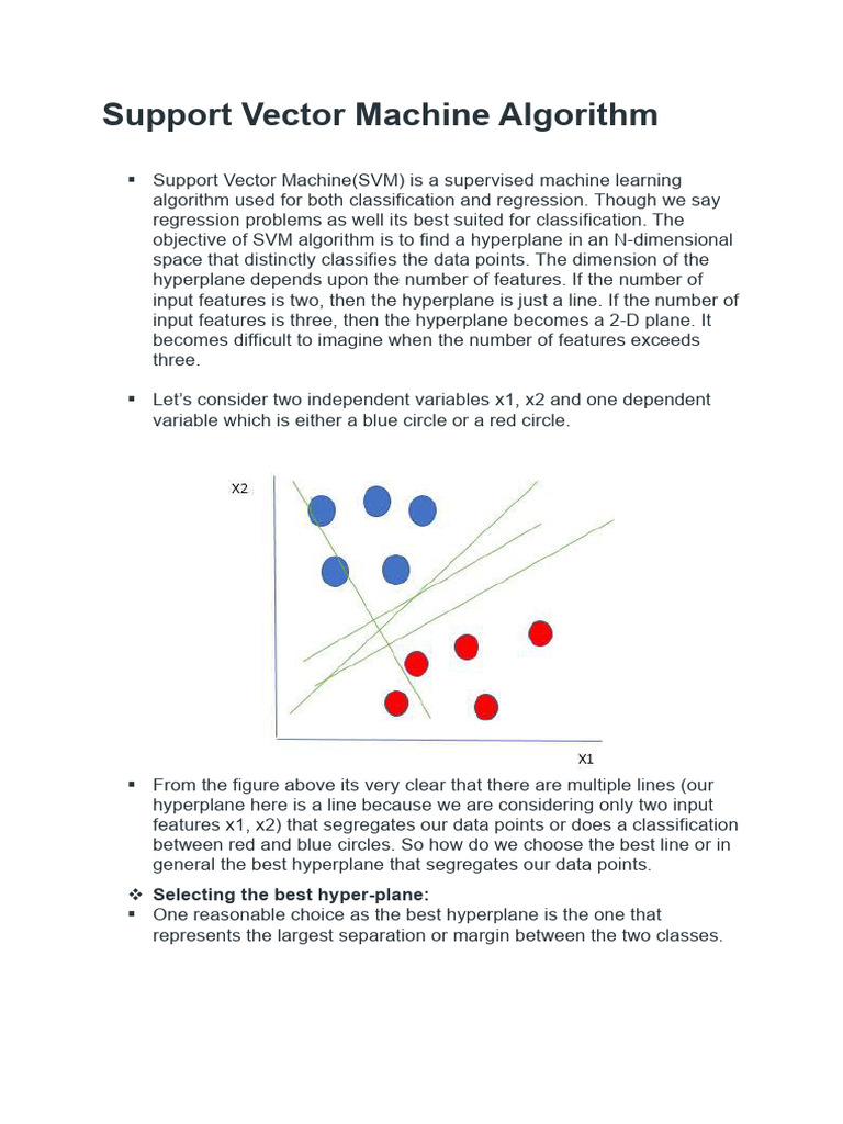Understanding Support Vector Machines | PDF | Support Vector Machine | Artificial Intelligence